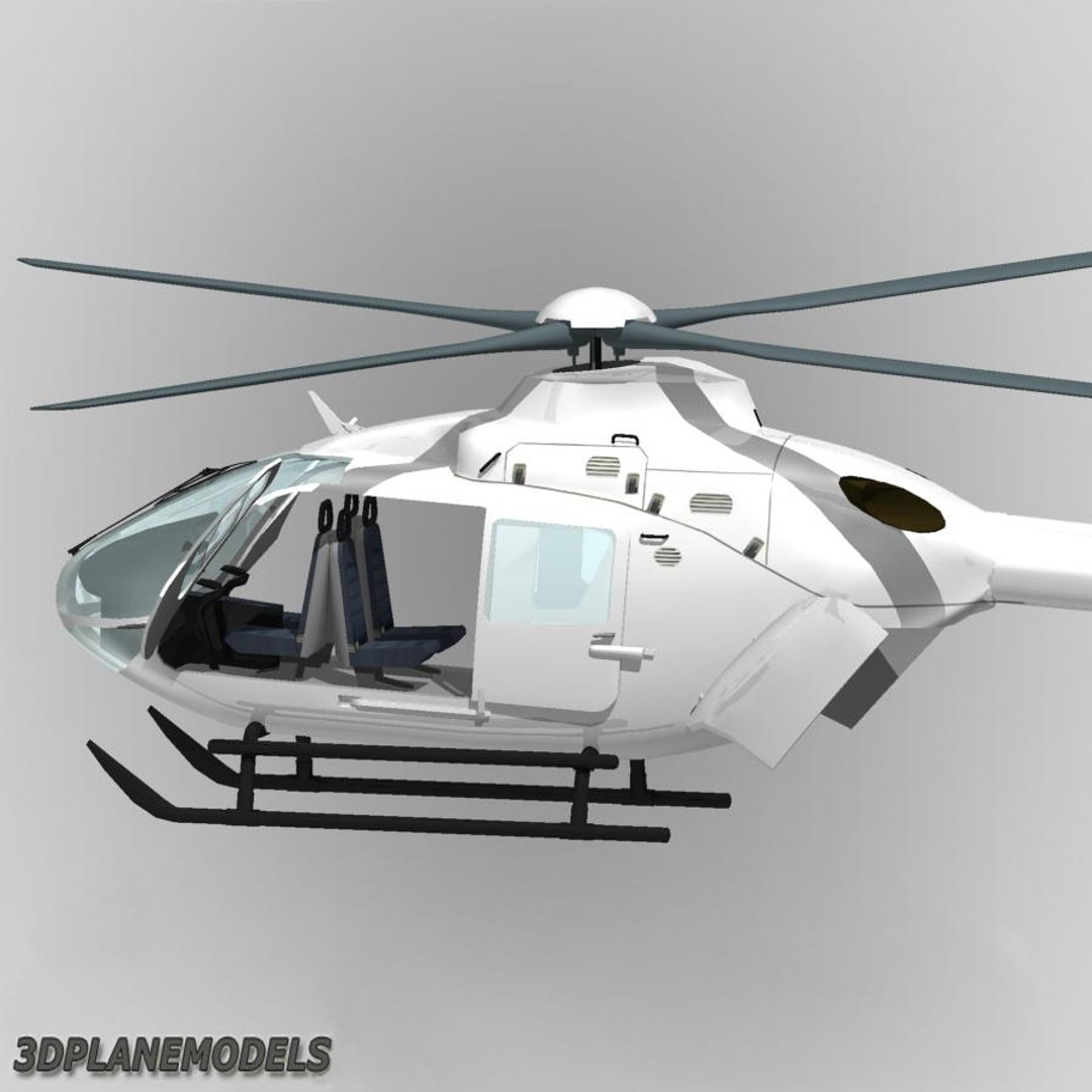 3d Model Eurocopter Ec-135 Generic White