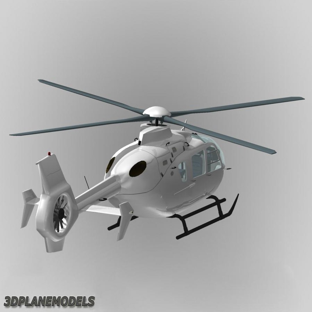 3d Model Eurocopter Ec-135 Generic White