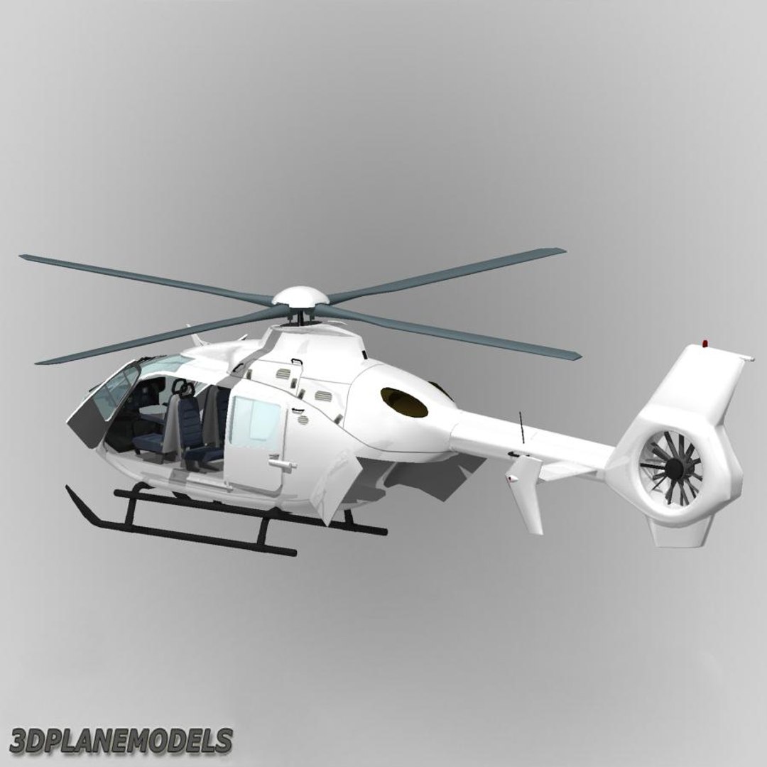 3d Model Eurocopter Ec-135 Generic White
