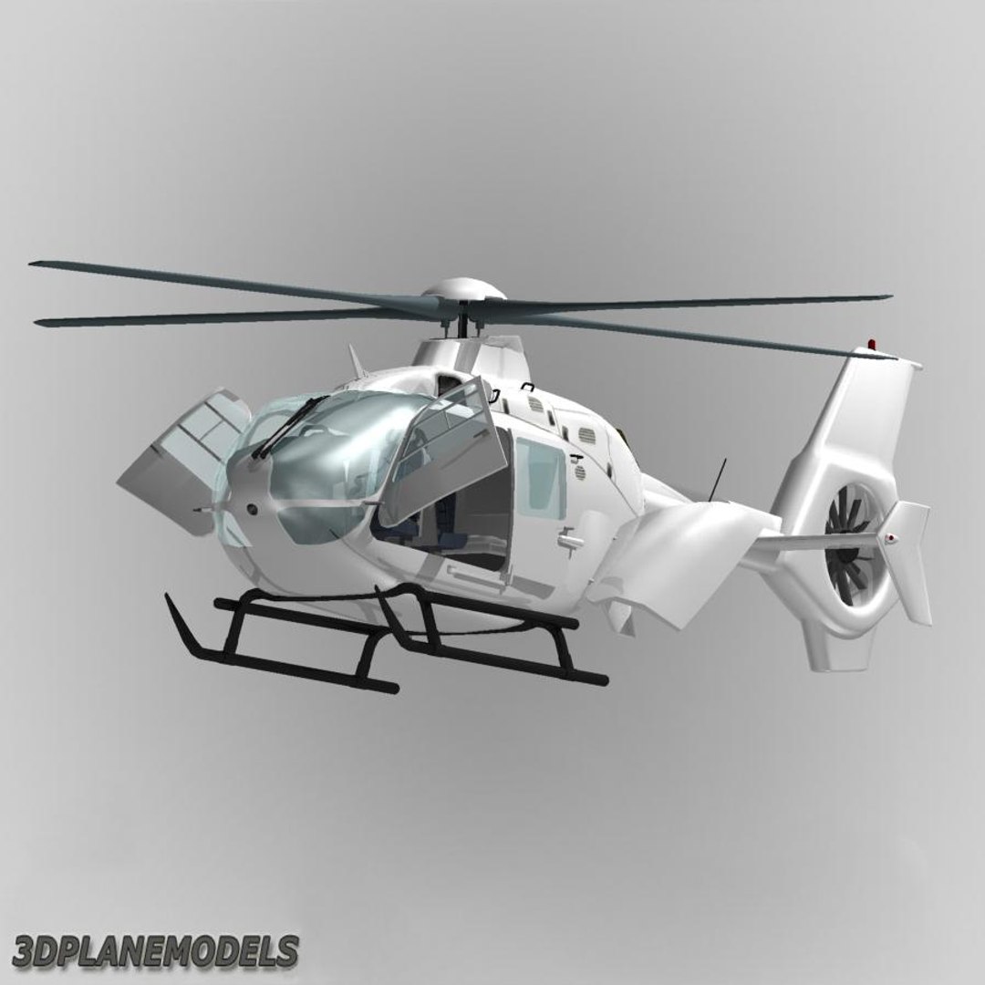 3d Model Eurocopter Ec-135 Generic White