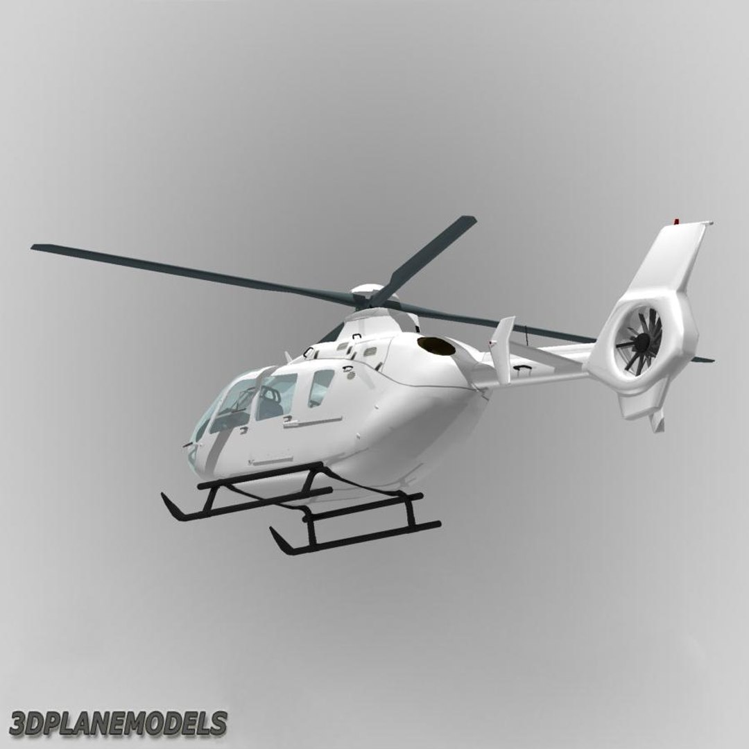 3d Model Eurocopter Ec-135 Generic White