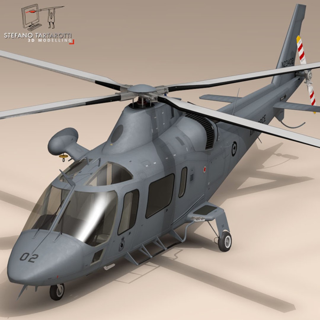 Aw109 Helicopter Agusta Obj