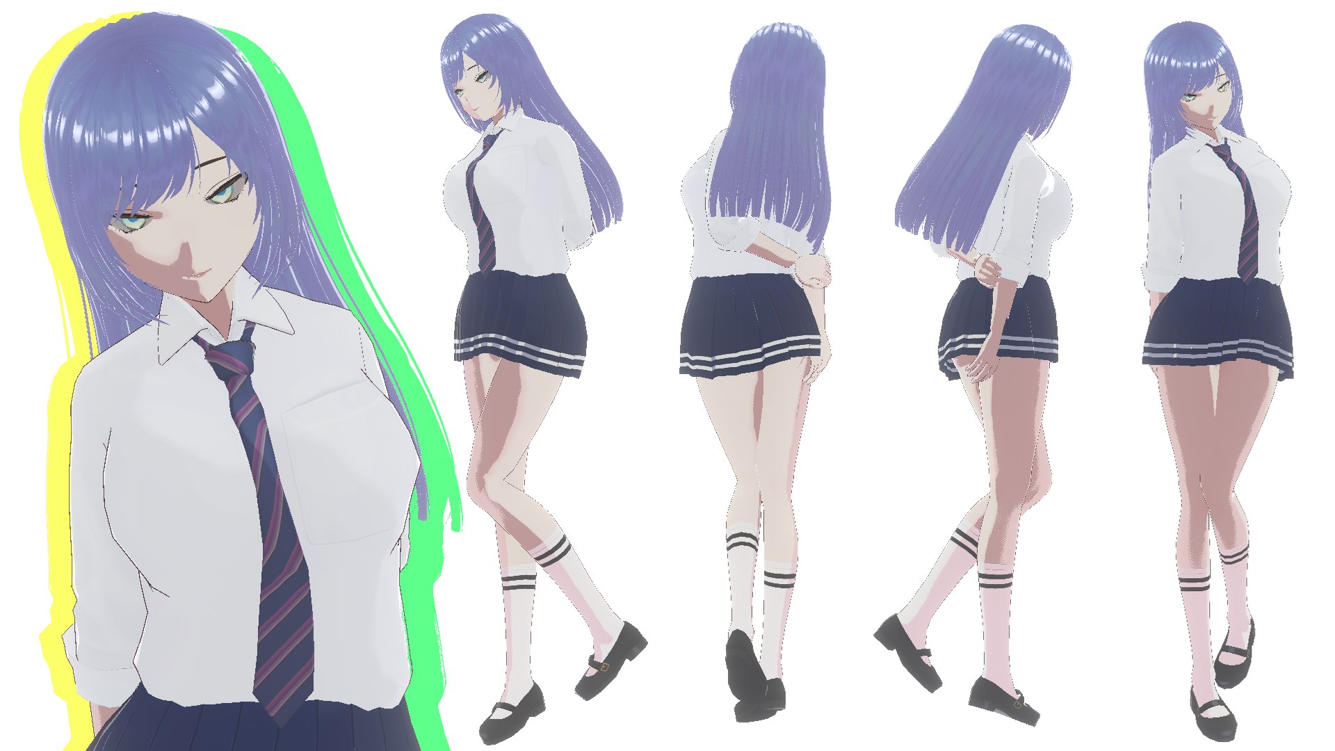 Hot Anime School Teacher 3D Model - TurboSquid 2426208