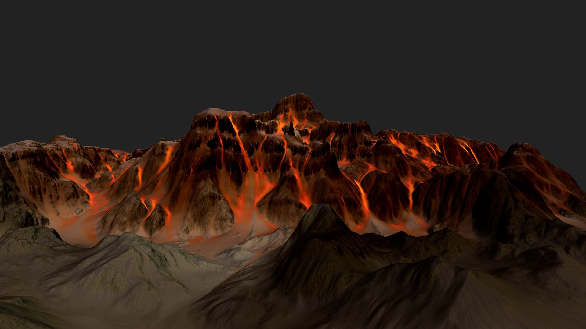 3d Model Volcano