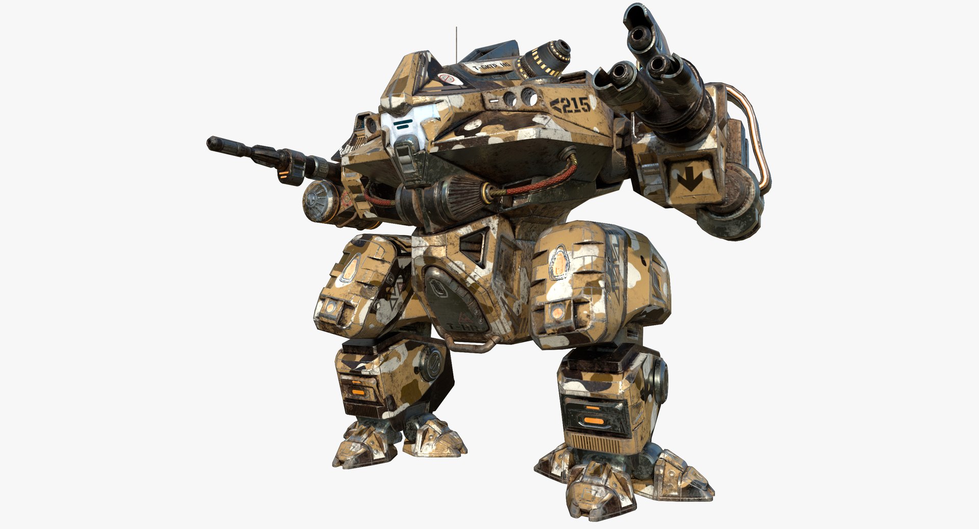 3D Desert Mech - TurboSquid 1311476