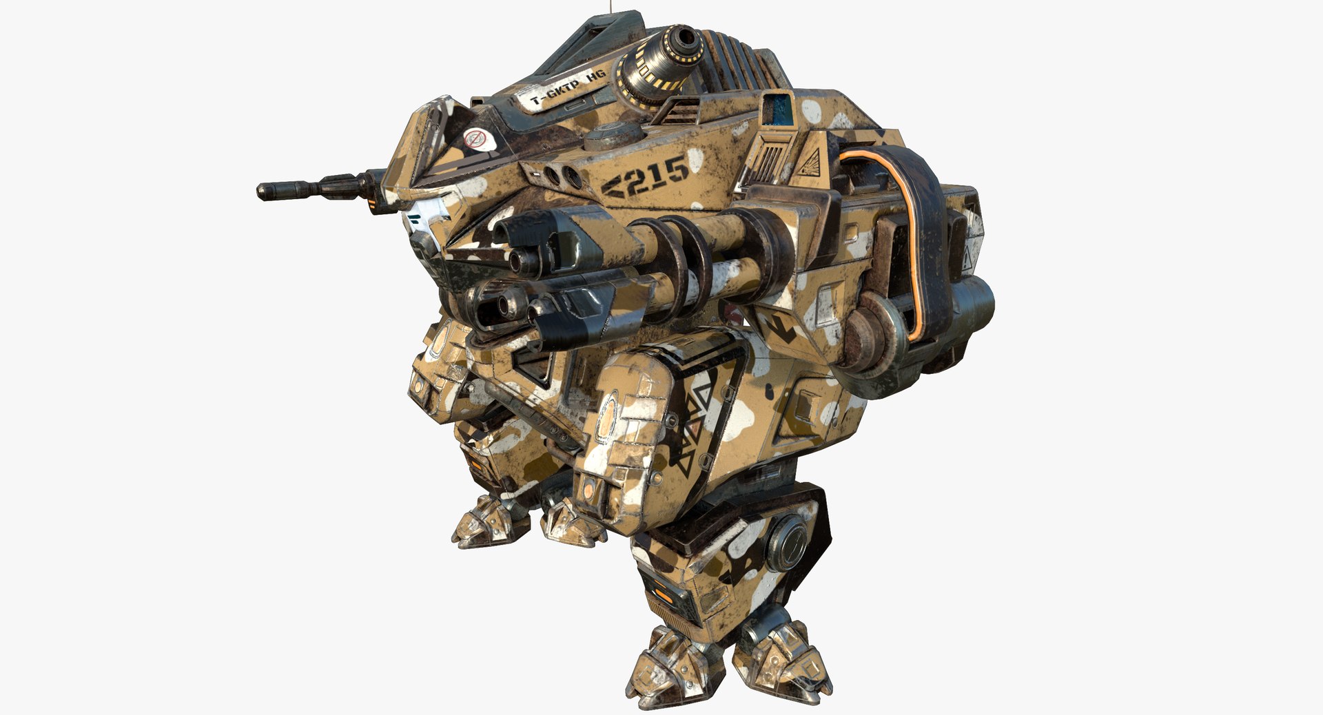 3D Desert Mech - TurboSquid 1311476