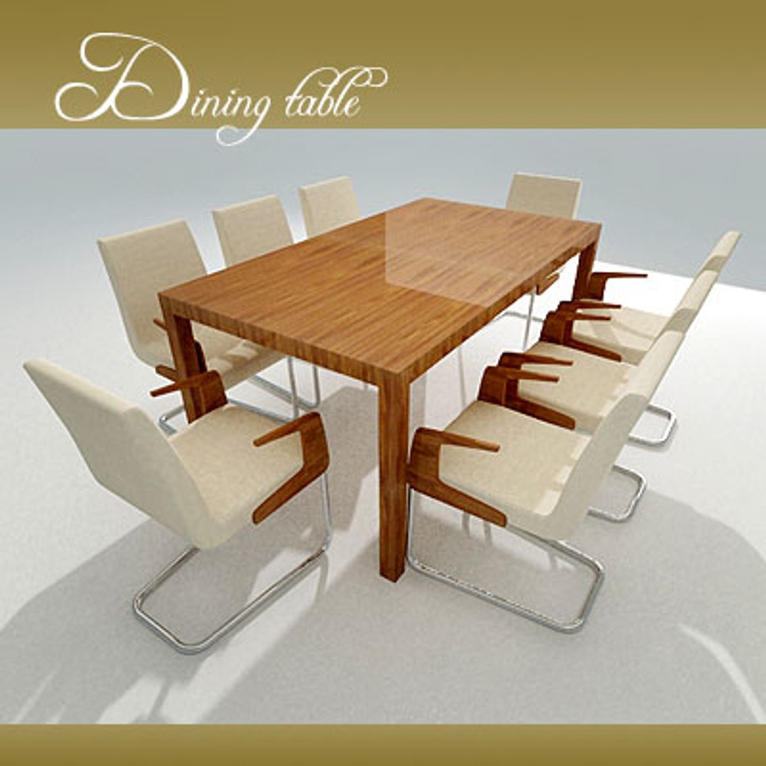 dining table chair 3ds
