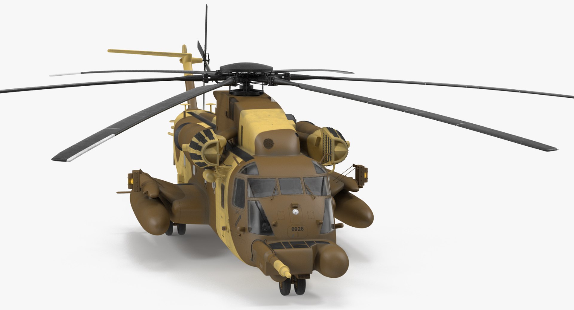 3d Combat Helicopter Sikorsky Mh Model
