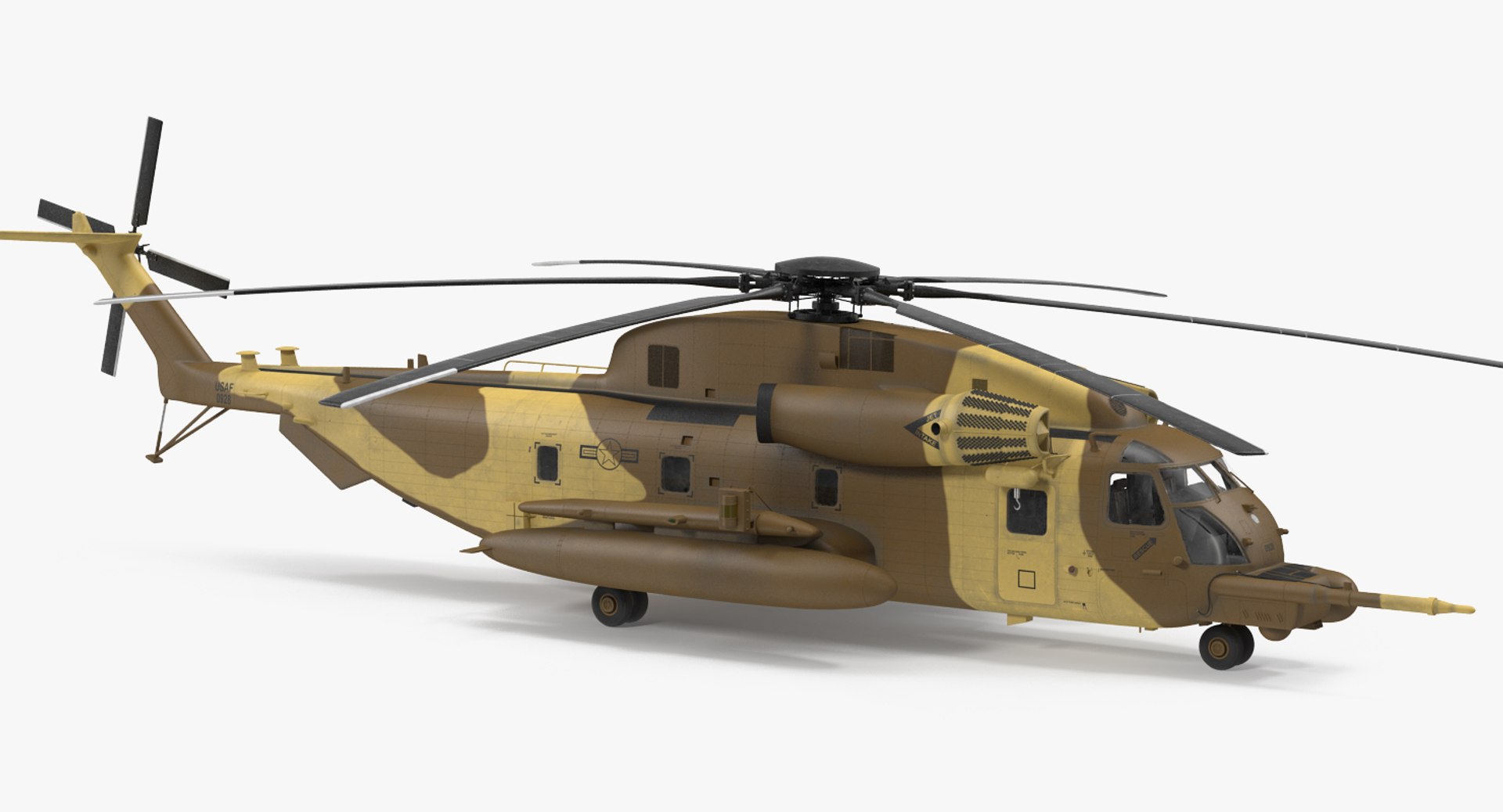 3d Combat Helicopter Sikorsky Mh Model