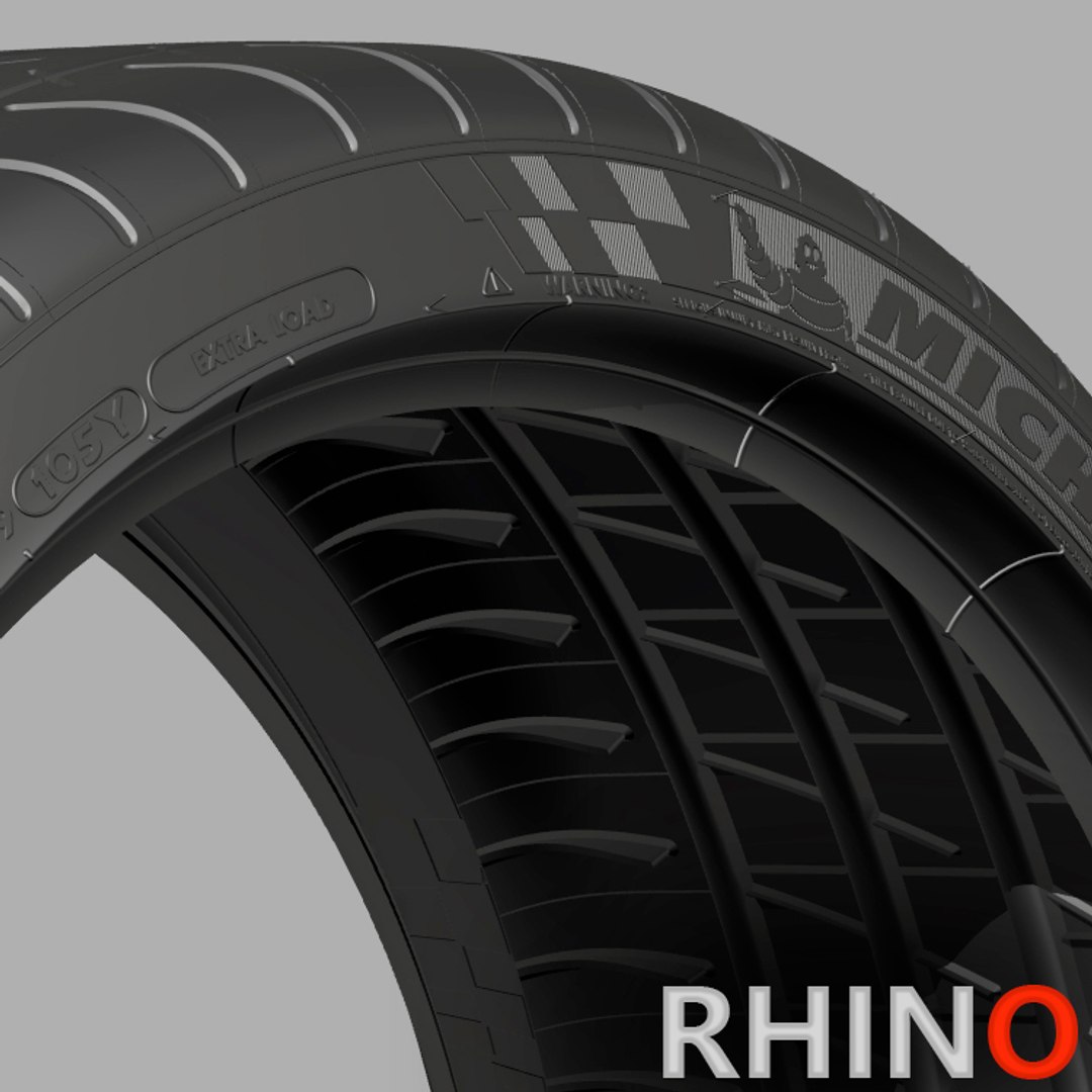 Michelin Tire Sidewalls 3d Model