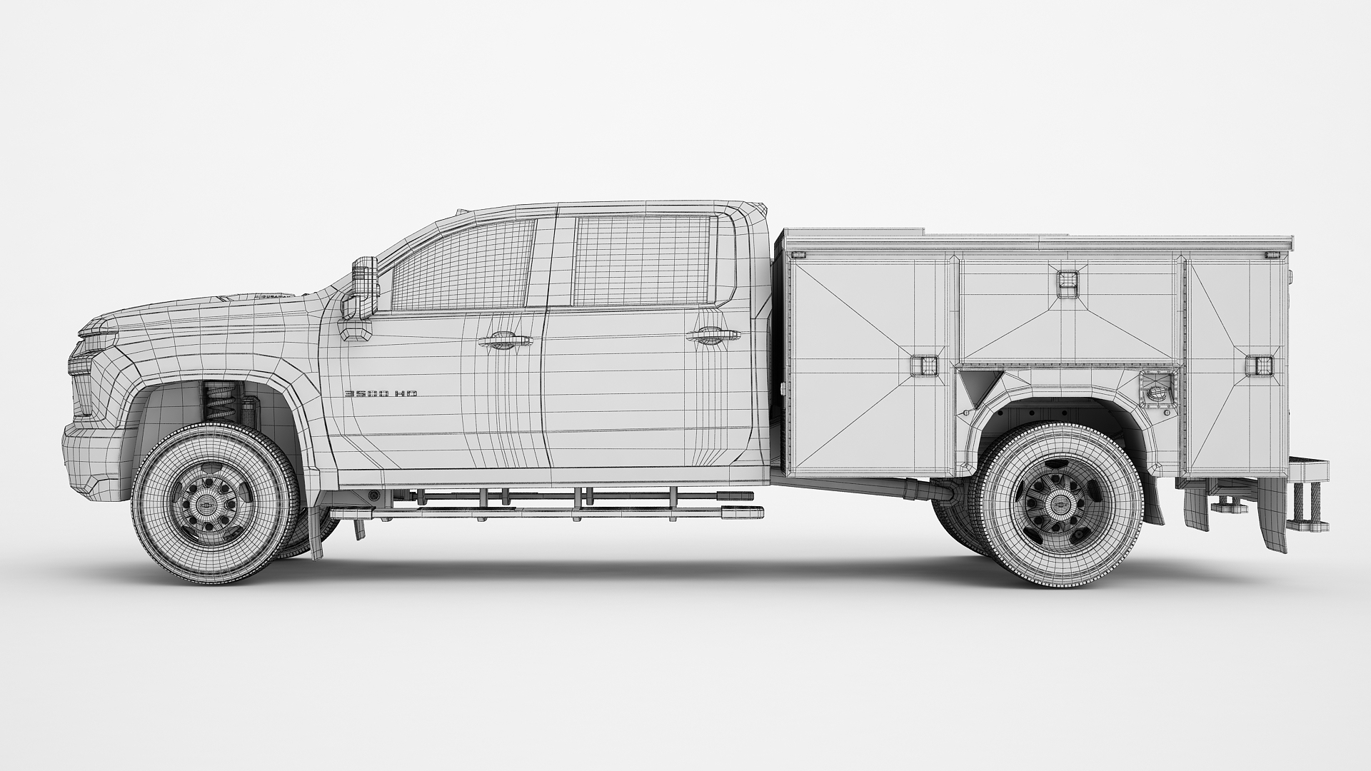 3D Model Chevrolet Silverado 3500 HD 2021 Enclosed Utility 03 ...