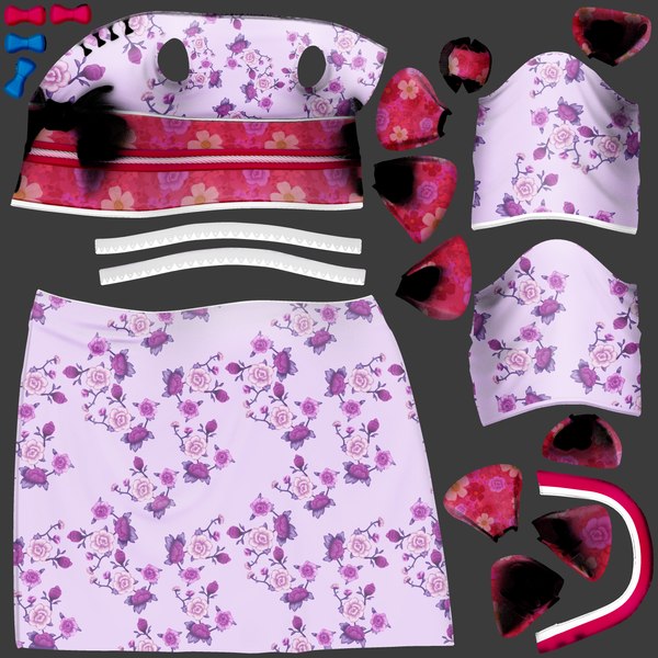 게이샤 기모노 3D 모델 - TurboSquid 1928800