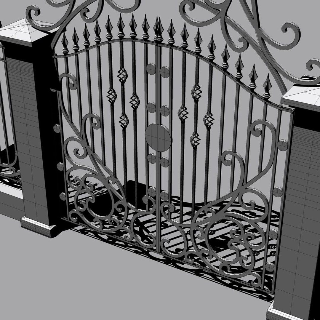 antique gate - 3ds