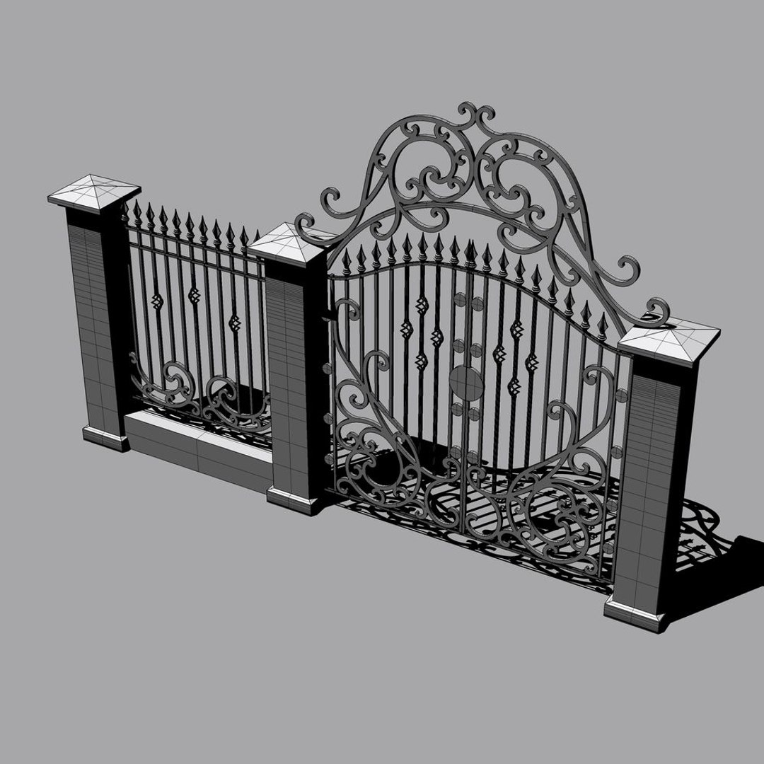 antique gate - 3ds