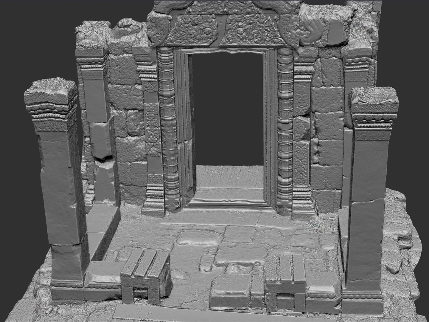 3d Red Temple 16k Model