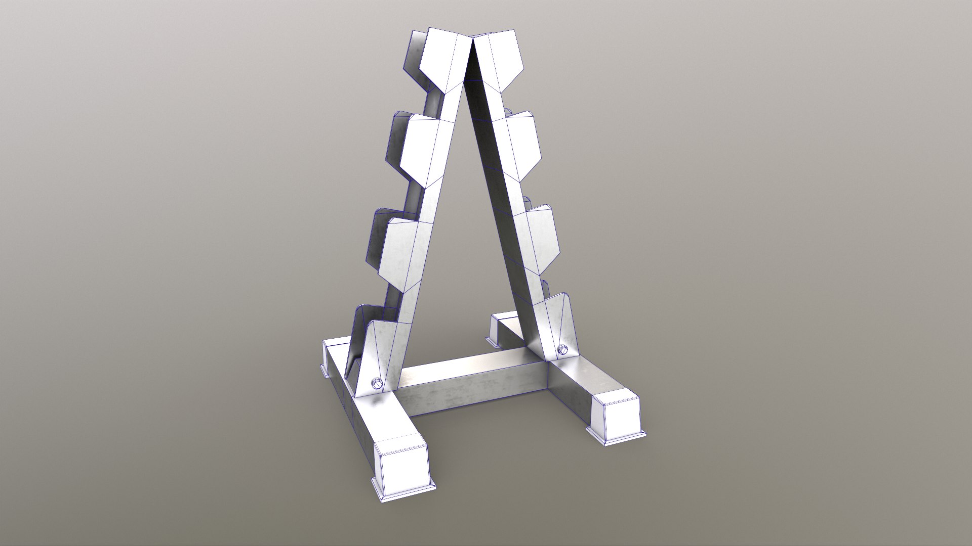3D PBR Dumbbell Rack D Model - TurboSquid 1802286