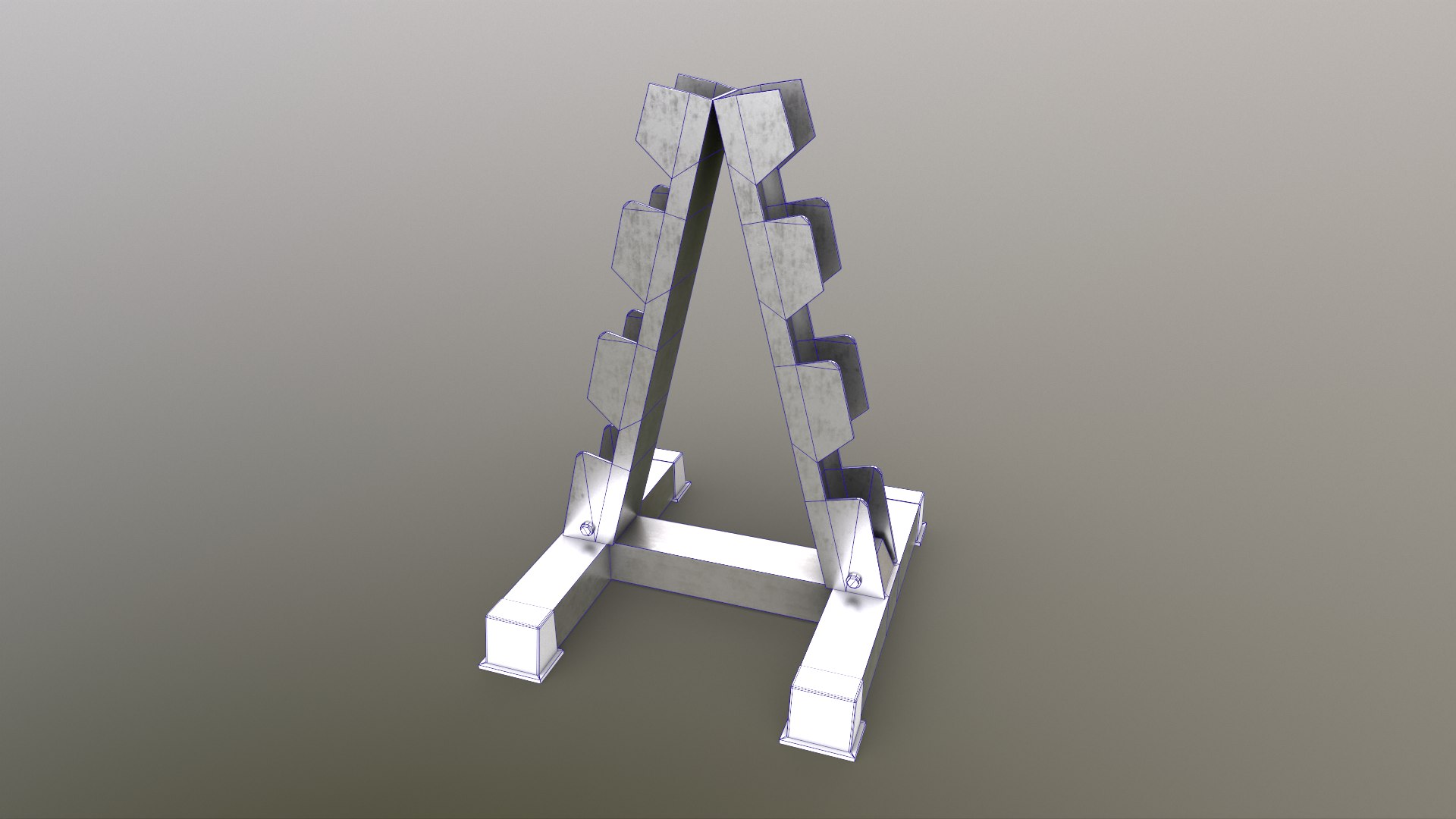 3D PBR Dumbbell Rack D Model - TurboSquid 1802286