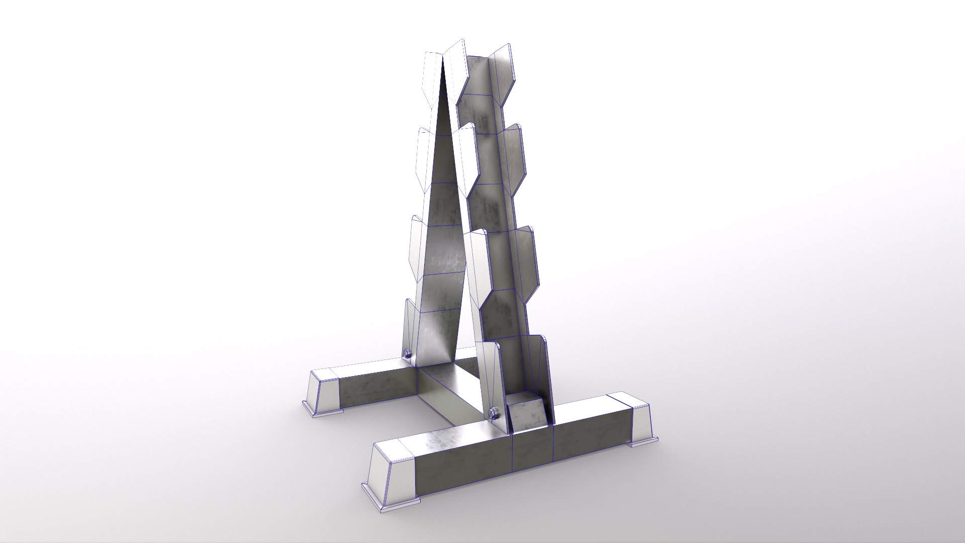 3D PBR Dumbbell Rack D Model - TurboSquid 1802286