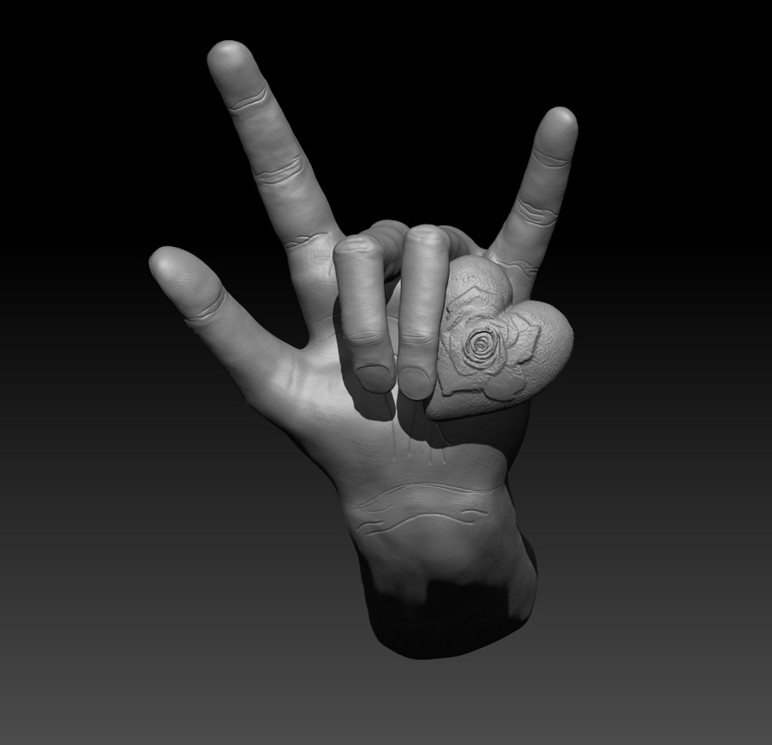 3D Hand That Says I Love You - TurboSquid 2017059
