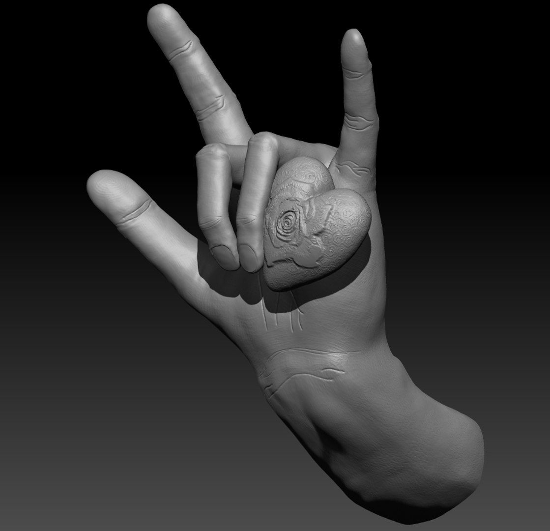 3D Hand That Says I Love You - TurboSquid 2017059