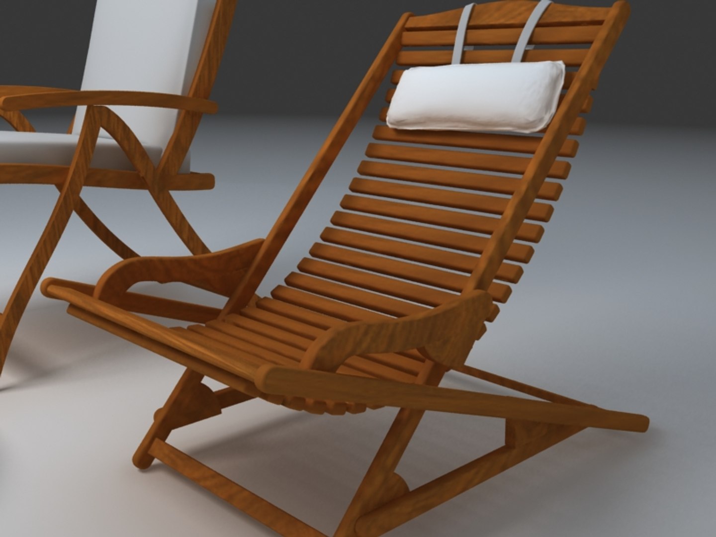 3d Pool Chair Model
