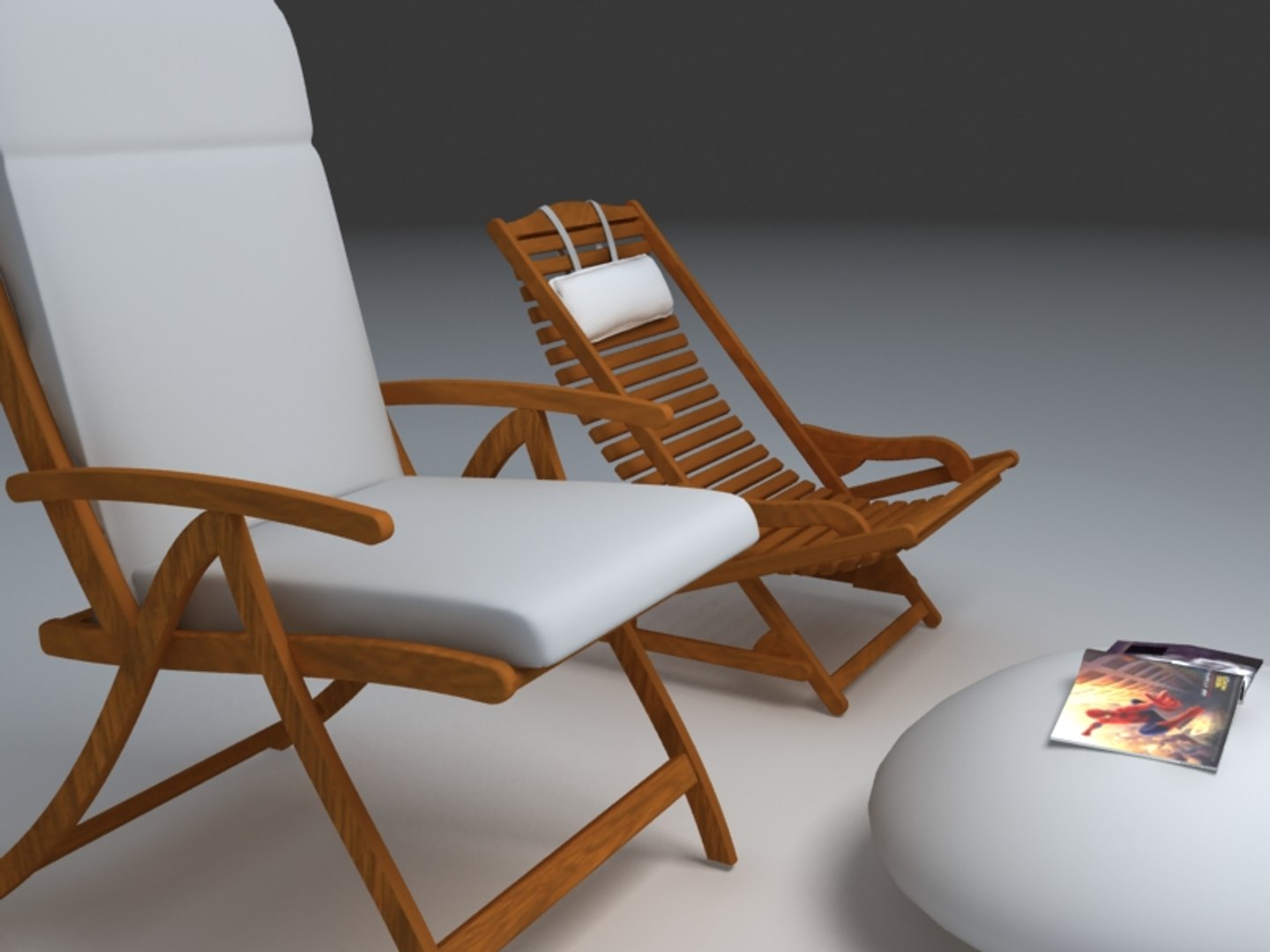 3d Pool Chair Model