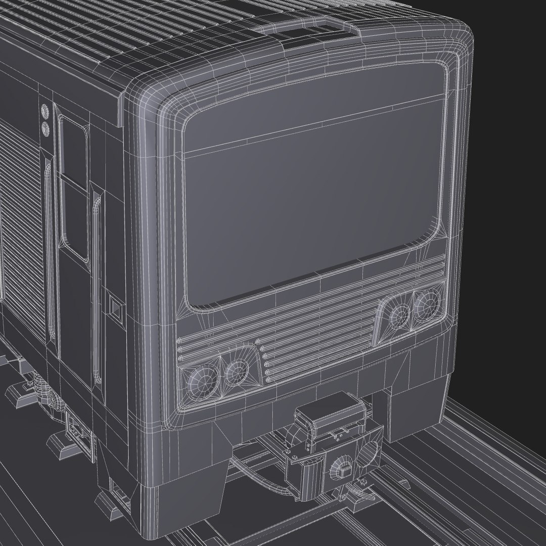 subway station train - 3d max