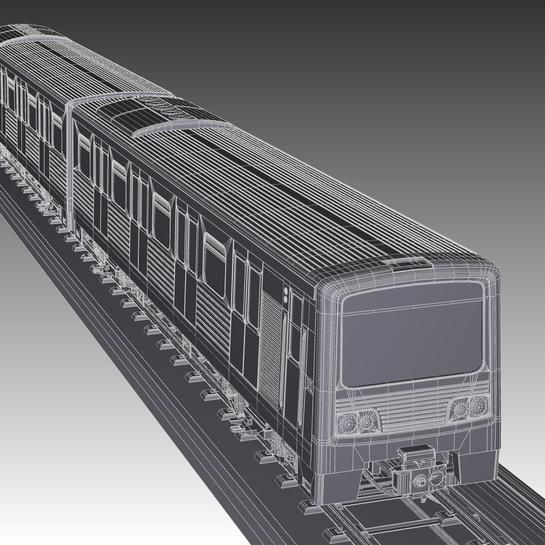 subway station train - 3d max