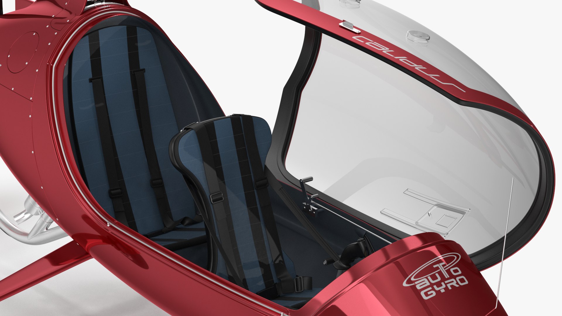 3D Gyroplane Calidus 912 Red Rigged For Maya Model - TurboSquid 2248074