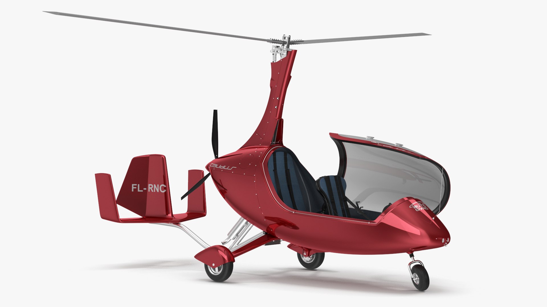 3D Gyroplane Calidus 912 Red Rigged For Maya Model - TurboSquid 2248074