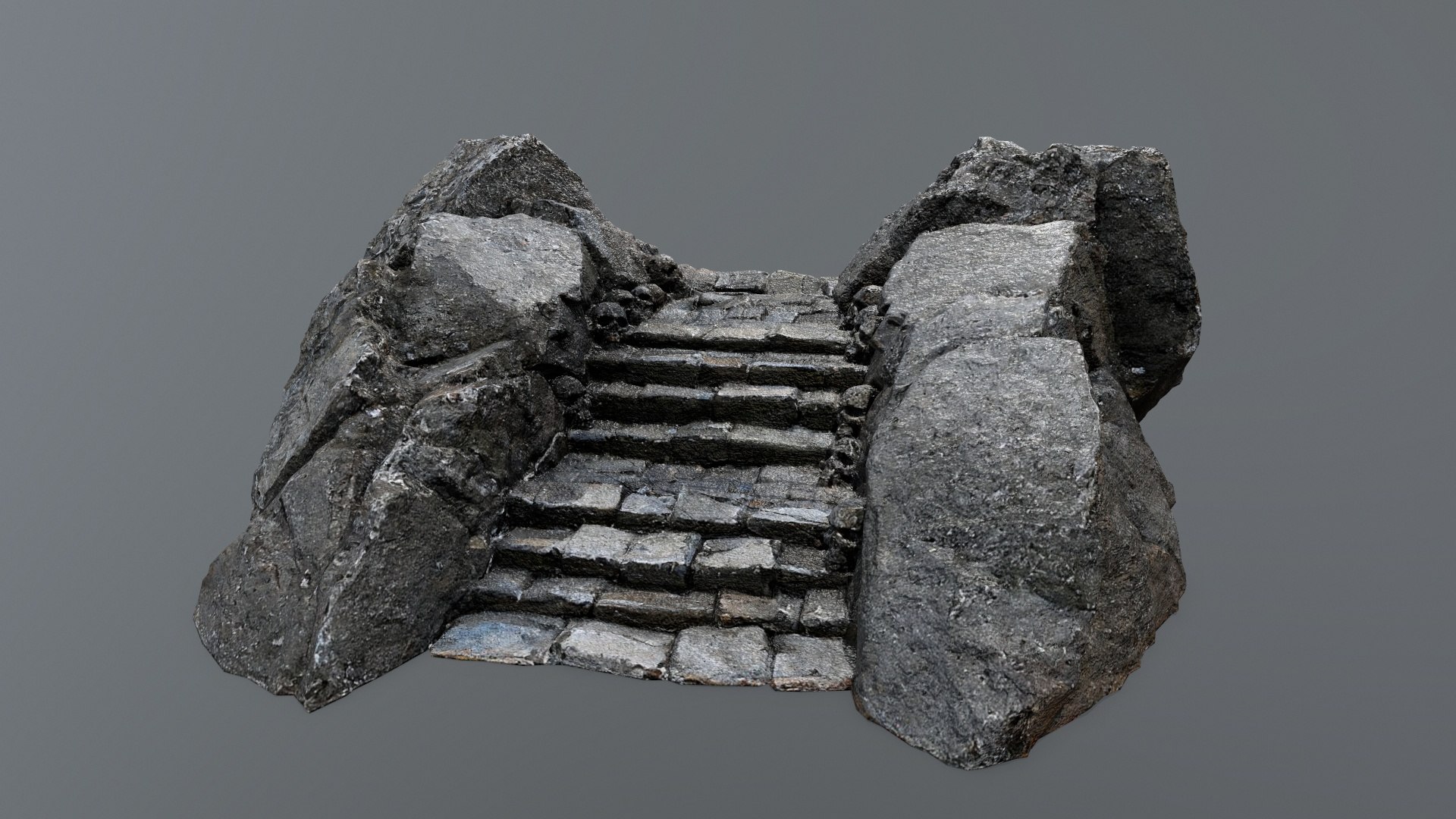 3D Ruin Stairs Model - TurboSquid 2178553
