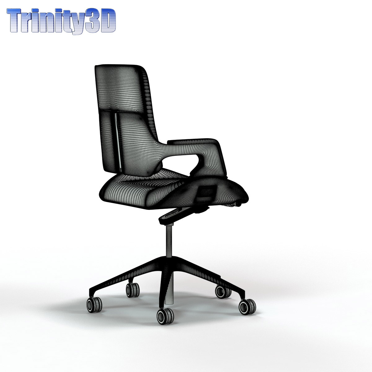 interstuhl silver office chair 3d 3ds