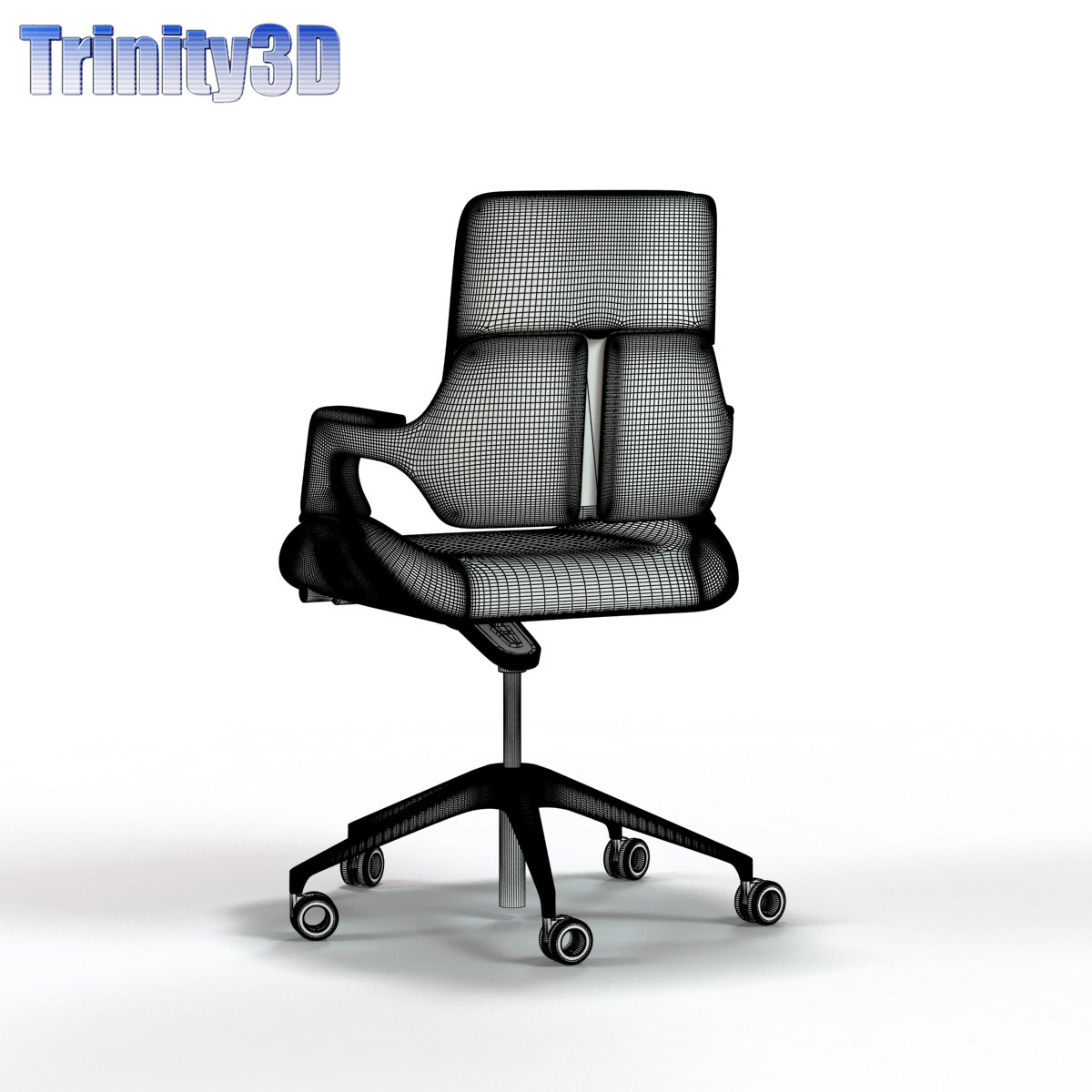 interstuhl silver office chair 3d 3ds