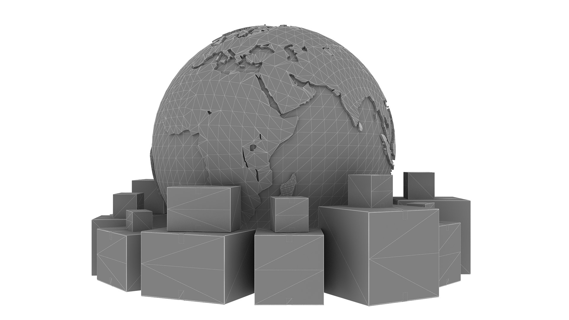 3D Cardboard Boxes World - TurboSquid 1586415