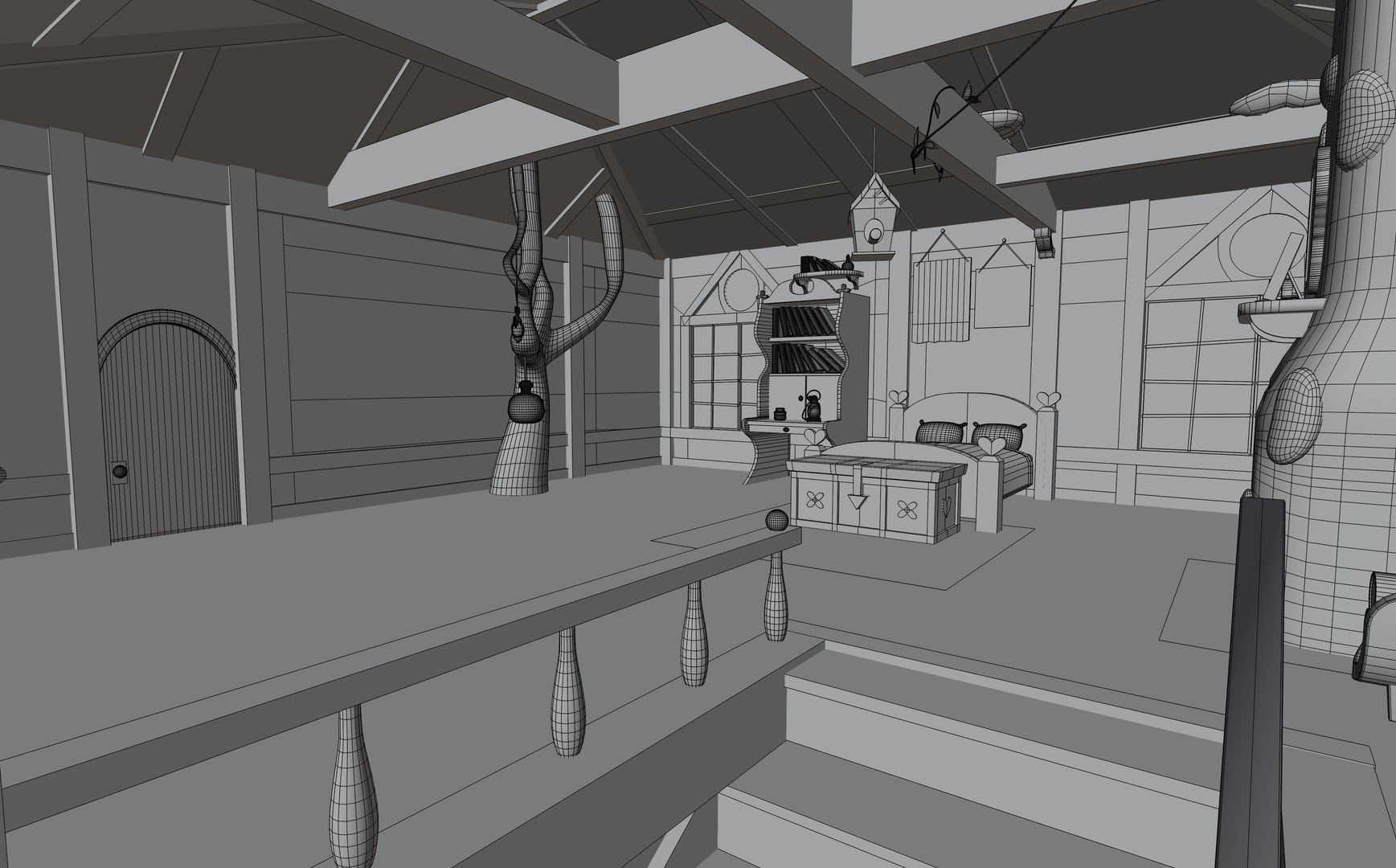3D Fluttershy Cottage Inside - TurboSquid 1959684