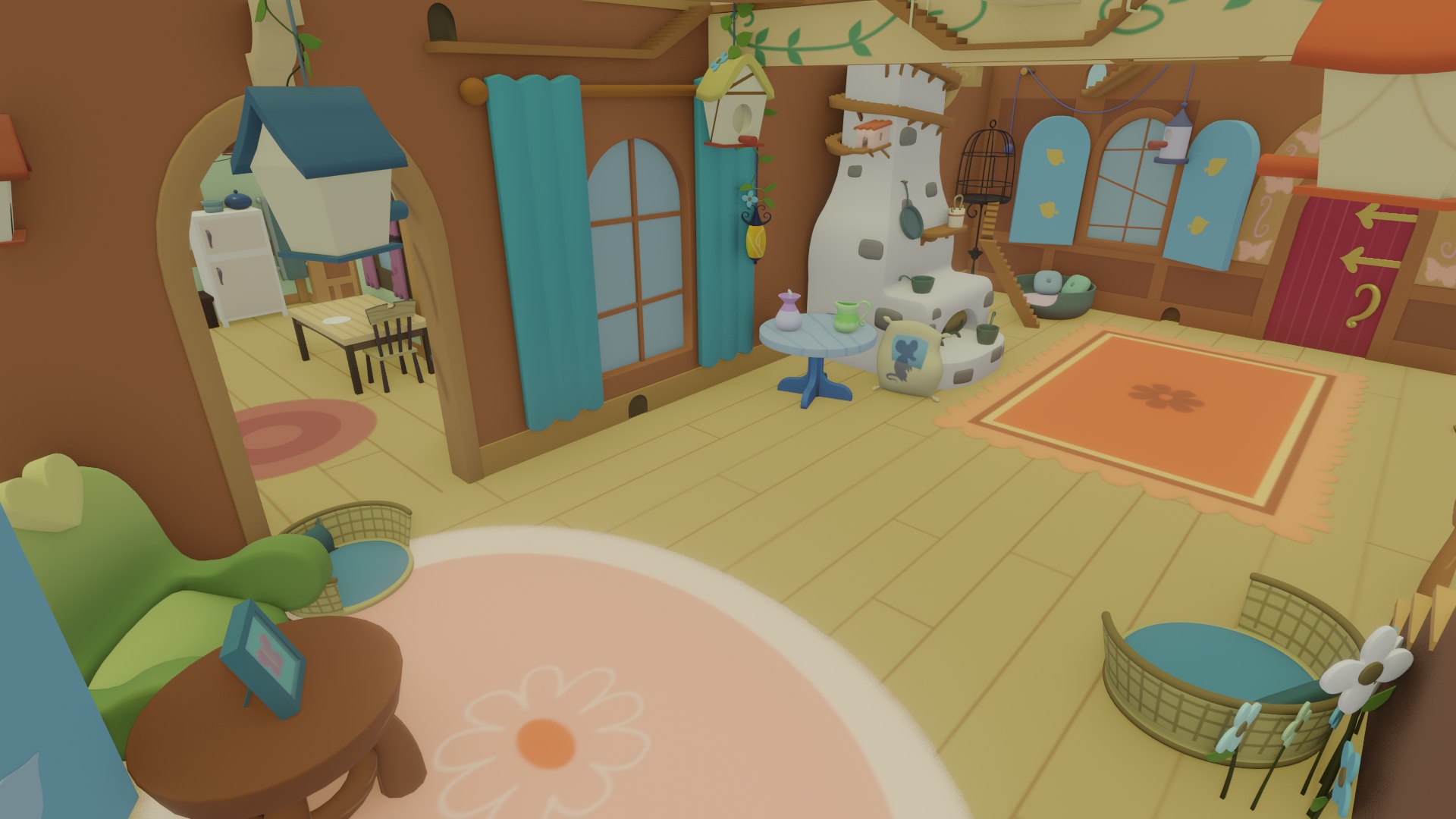 3D Fluttershy Cottage Inside - TurboSquid 1959684