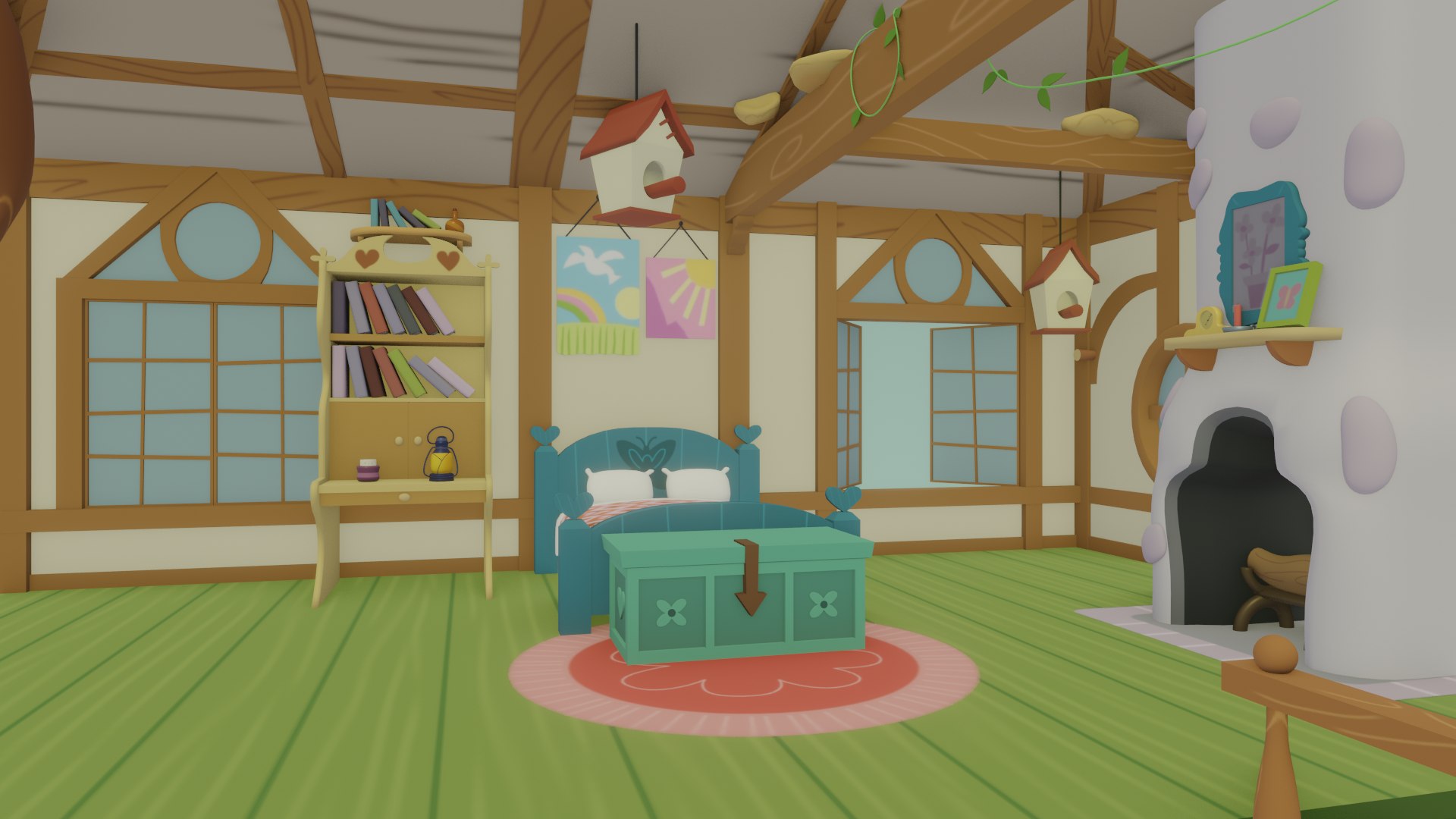 3D Fluttershy Cottage Inside - TurboSquid 1959684