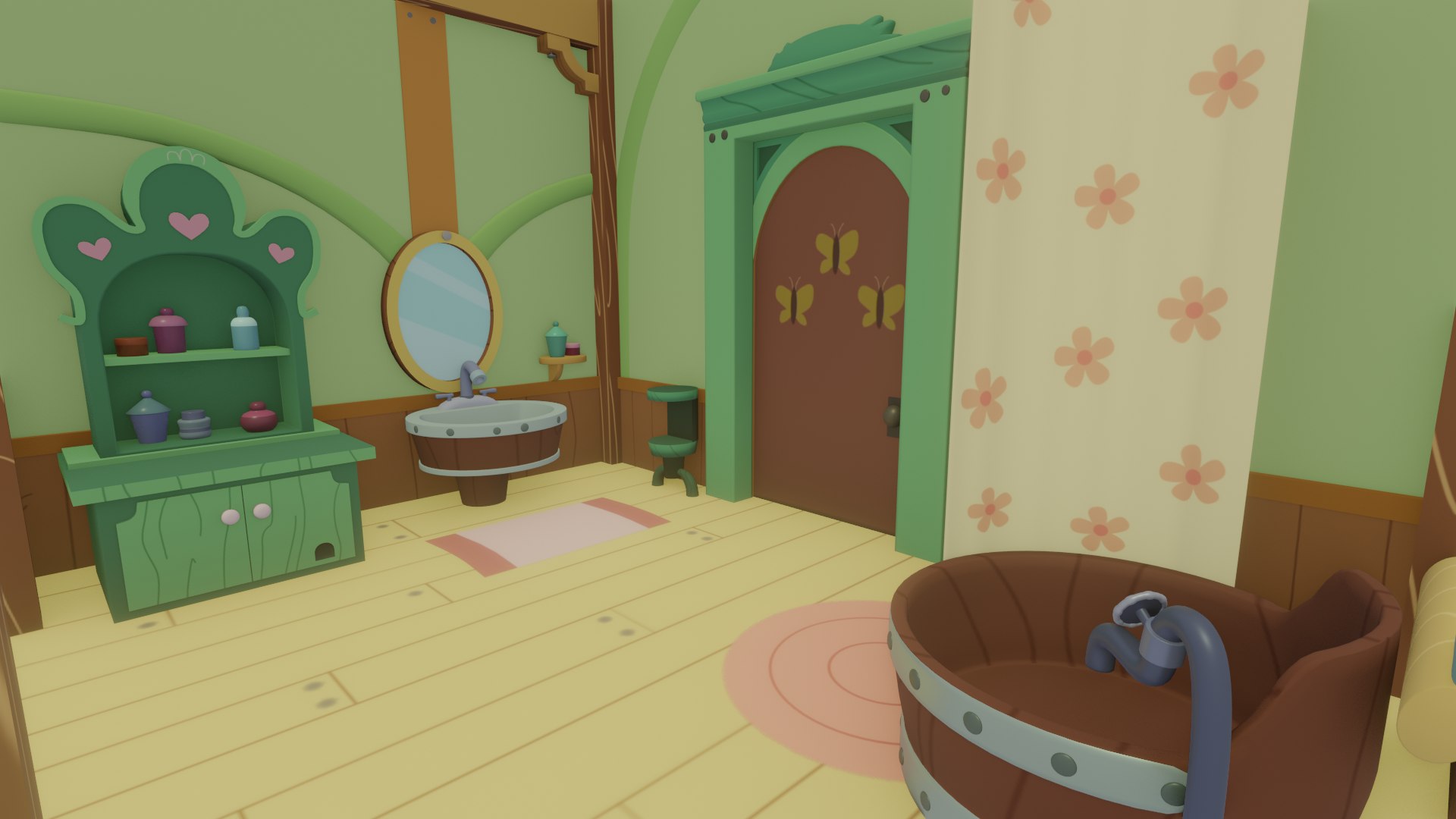 3D Fluttershy Cottage Inside - TurboSquid 1959684