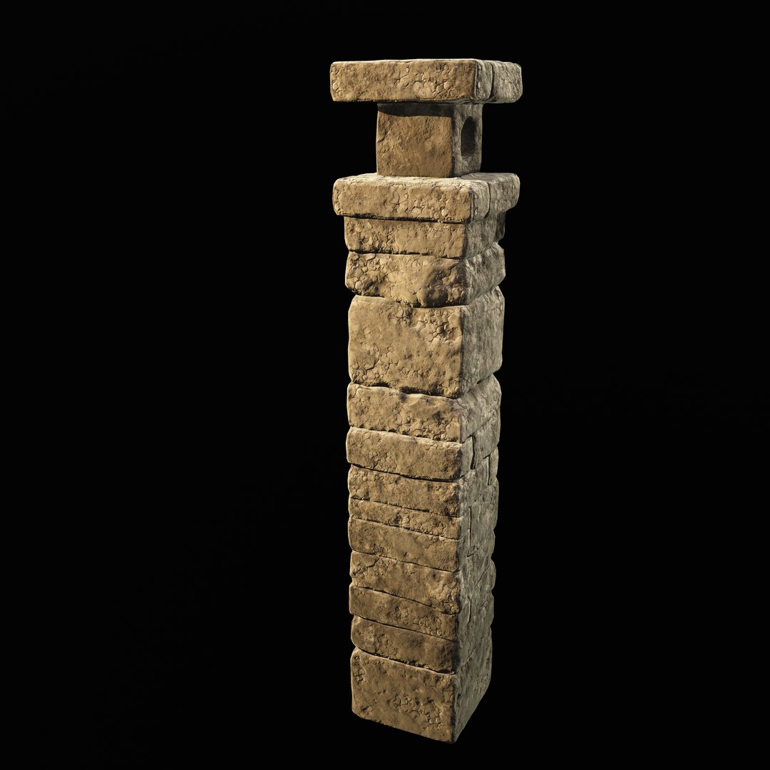 3D Column Of Stones Model - TurboSquid 2331283