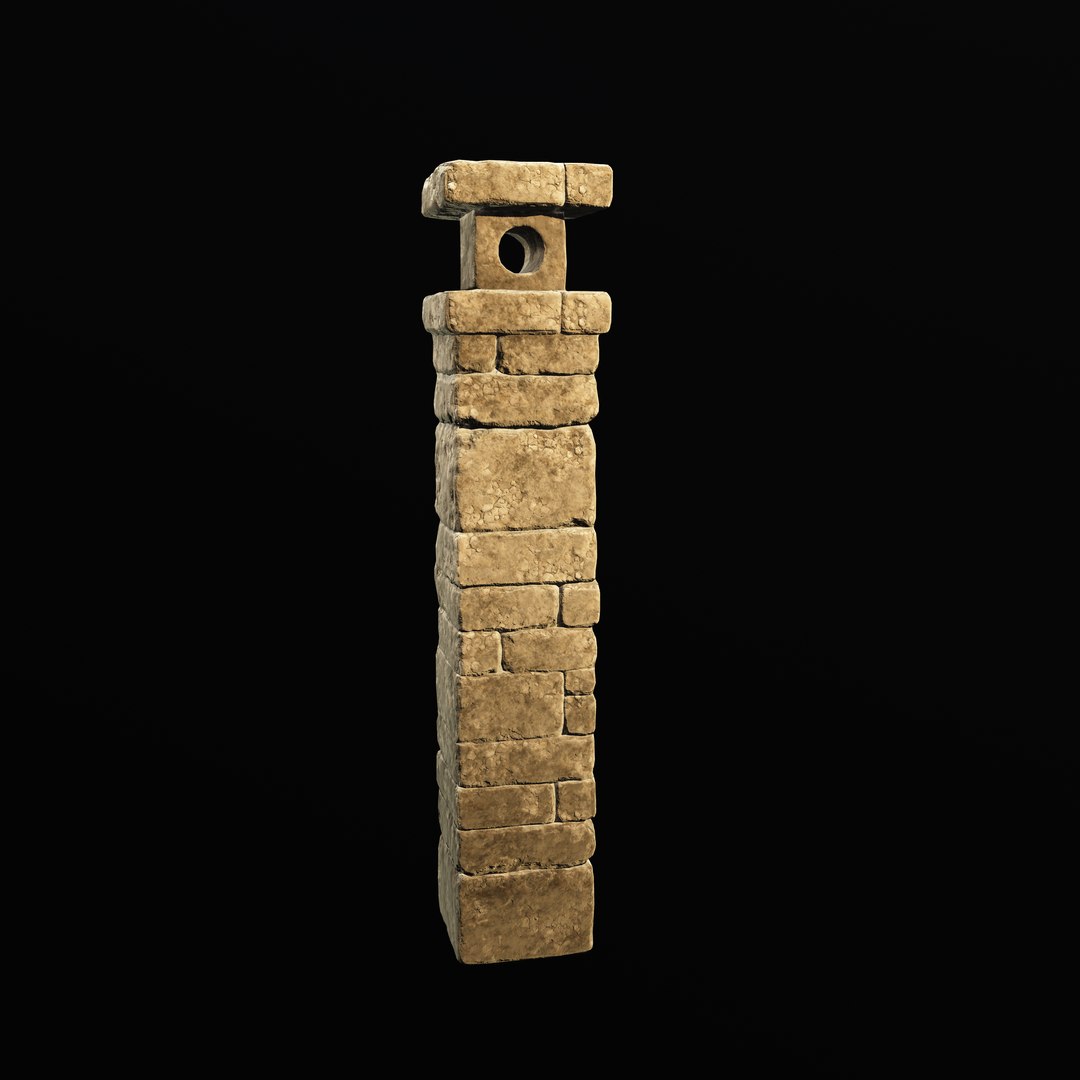 3D Column Of Stones Model - TurboSquid 2331283