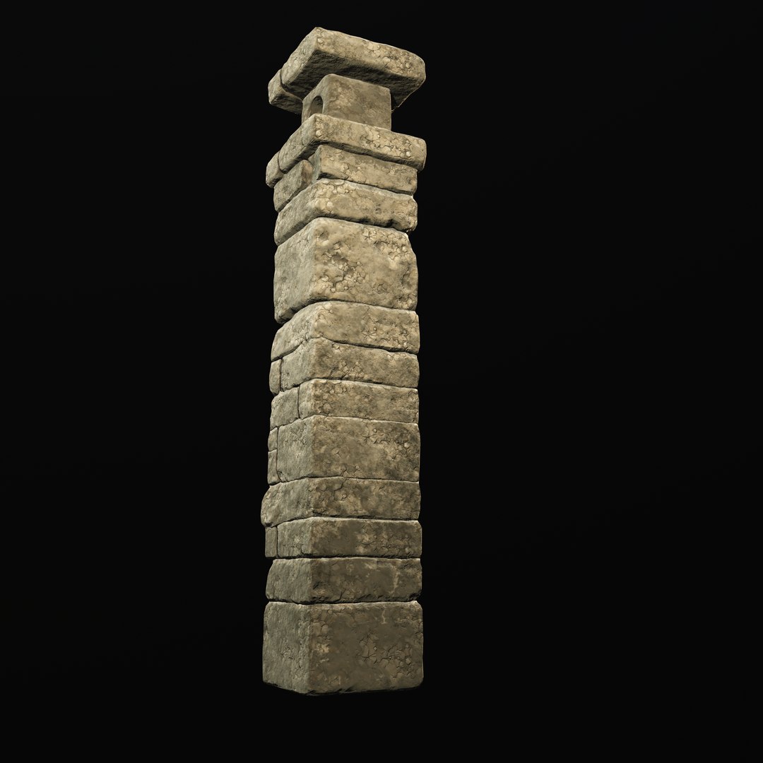 3D Column Of Stones Model - TurboSquid 2331283