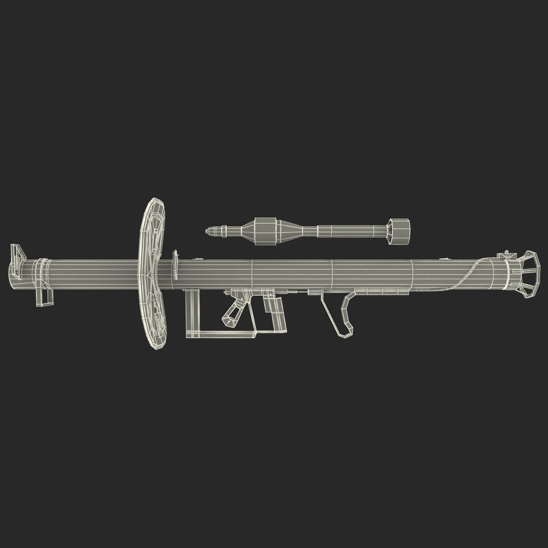 panzerschreck 54 rocket launcher 3d c4d