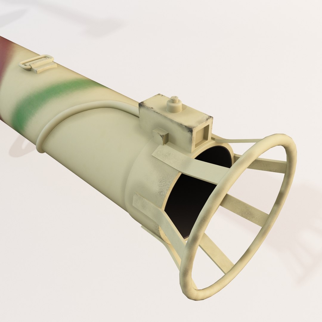 panzerschreck 54 rocket launcher 3d c4d