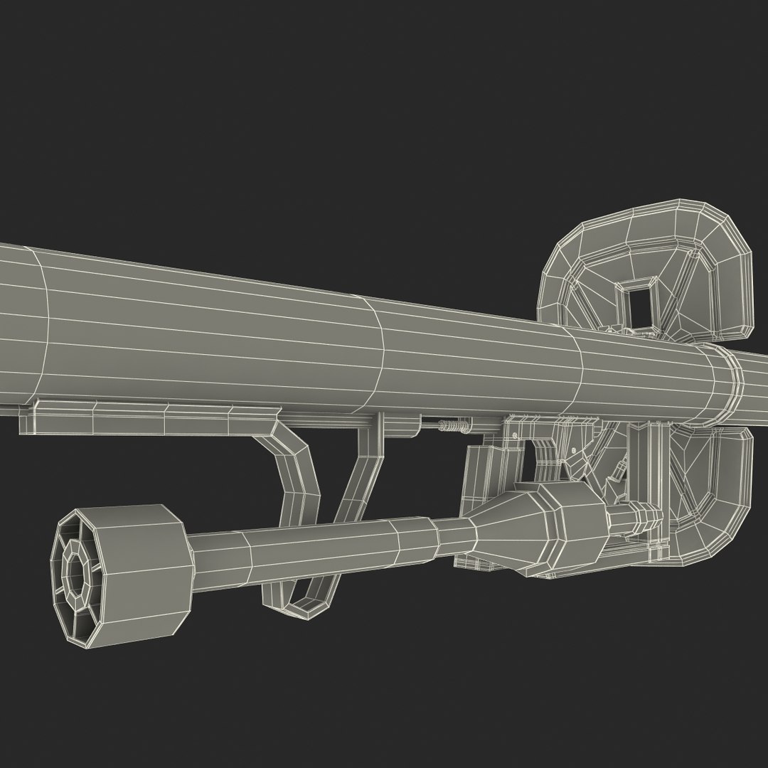 panzerschreck 54 rocket launcher 3d c4d