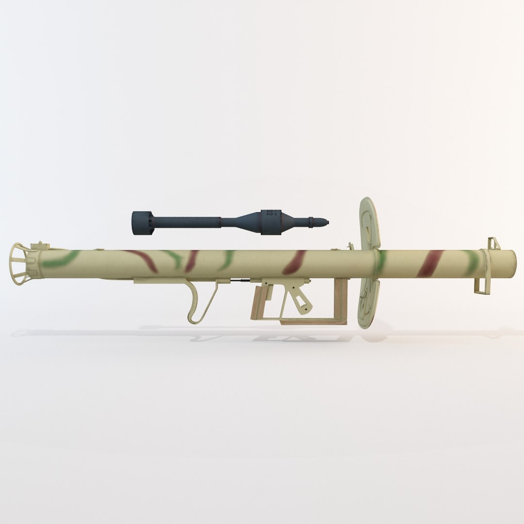 panzerschreck 54 rocket launcher 3d c4d