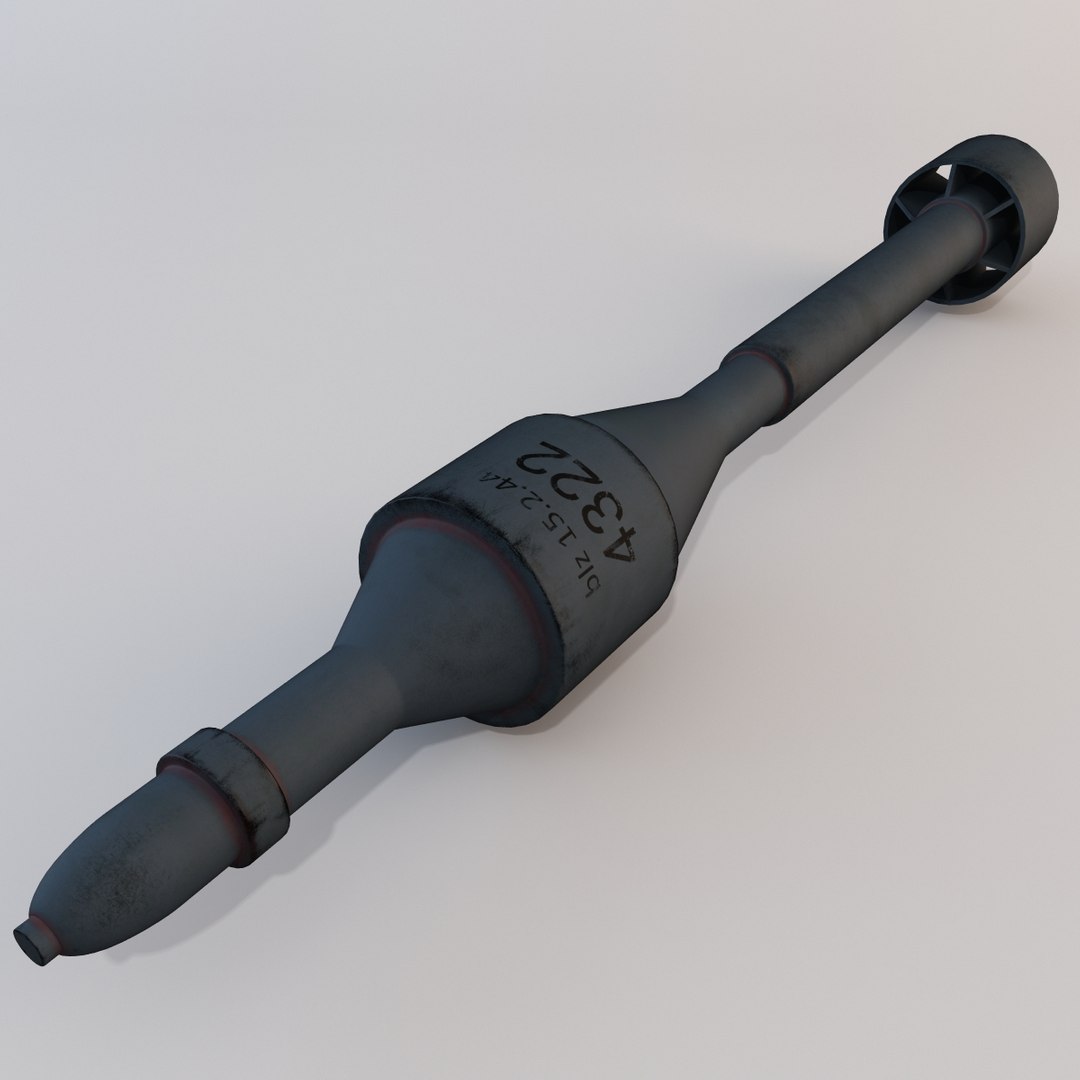 panzerschreck 54 rocket launcher 3d c4d