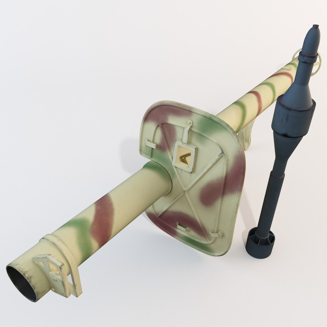 panzerschreck 54 rocket launcher 3d c4d
