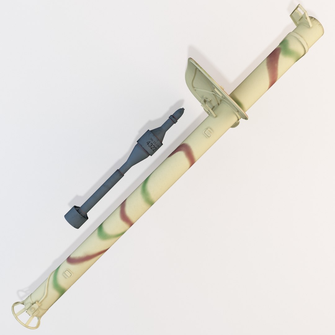 panzerschreck 54 rocket launcher 3d c4d