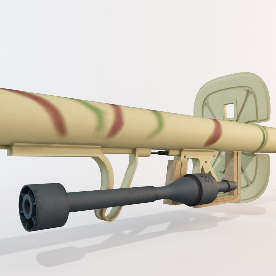 panzerschreck 54 rocket launcher 3d c4d