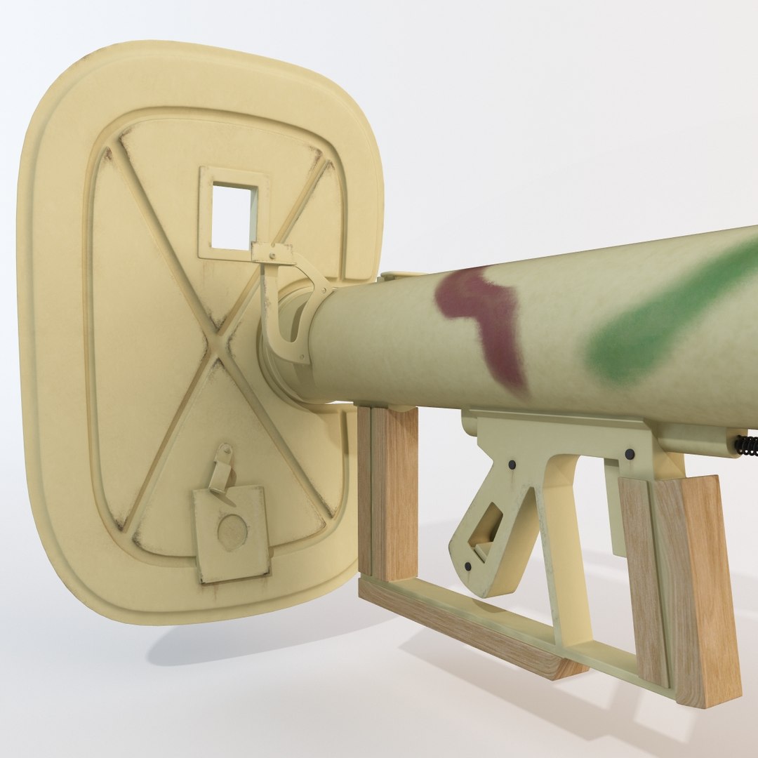 panzerschreck 54 rocket launcher 3d c4d